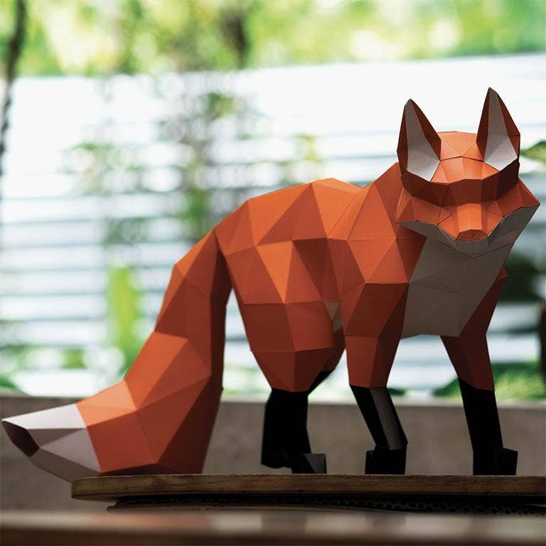 Walking Fox PaperCraft Origami Model, Fox 3D Model | CCC Design Store